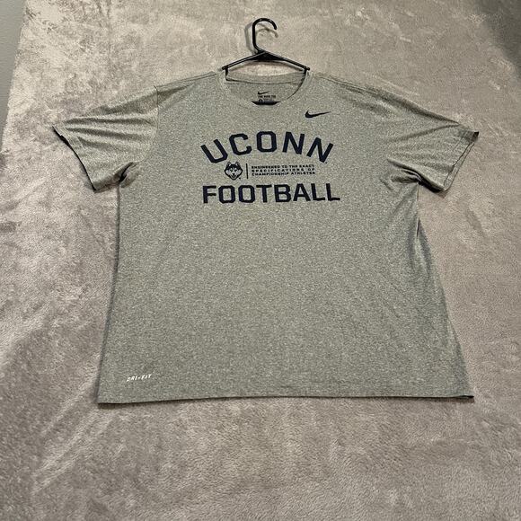 Nike | Shirts | Uconn Huskies Football Shirt Mens Xl Grey Nike Drifit ...